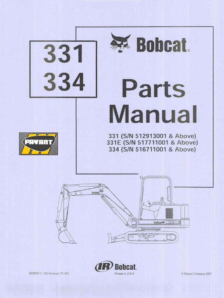 Pieces Mini-Pelle Bobcat x331 - x334 | PDF