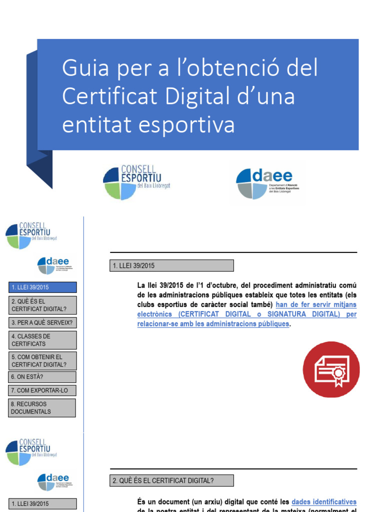 Guia Certificat Digital DAEE | PDF