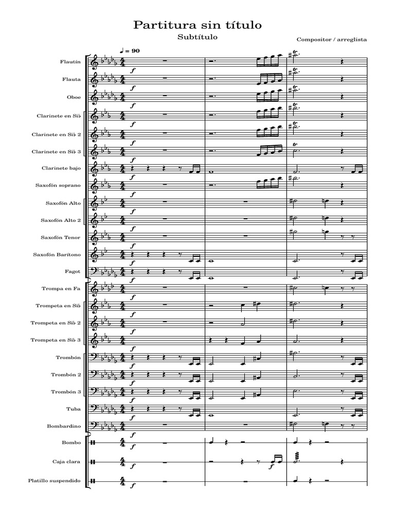 Partitura pour ensemble instrumental | PDF | Instruments de musique