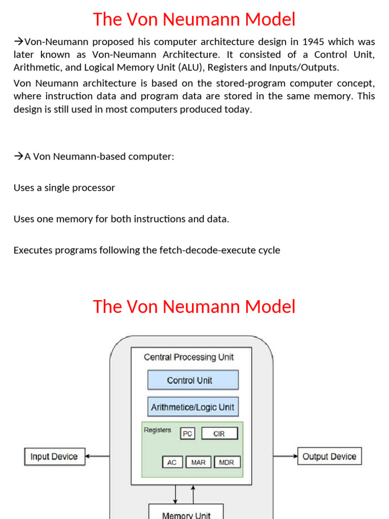 Overview of Von Neumann Architecture | PDF