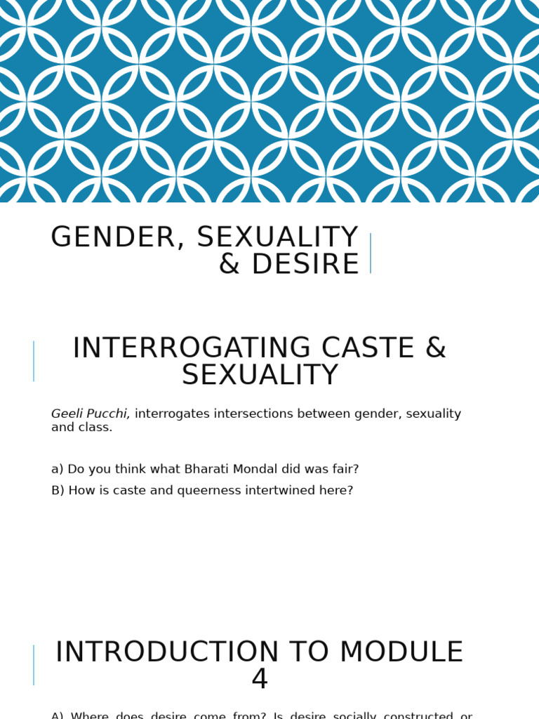 Gender, Sexuality & Desire | PDF | Sexual Orientation | Heterosexuality