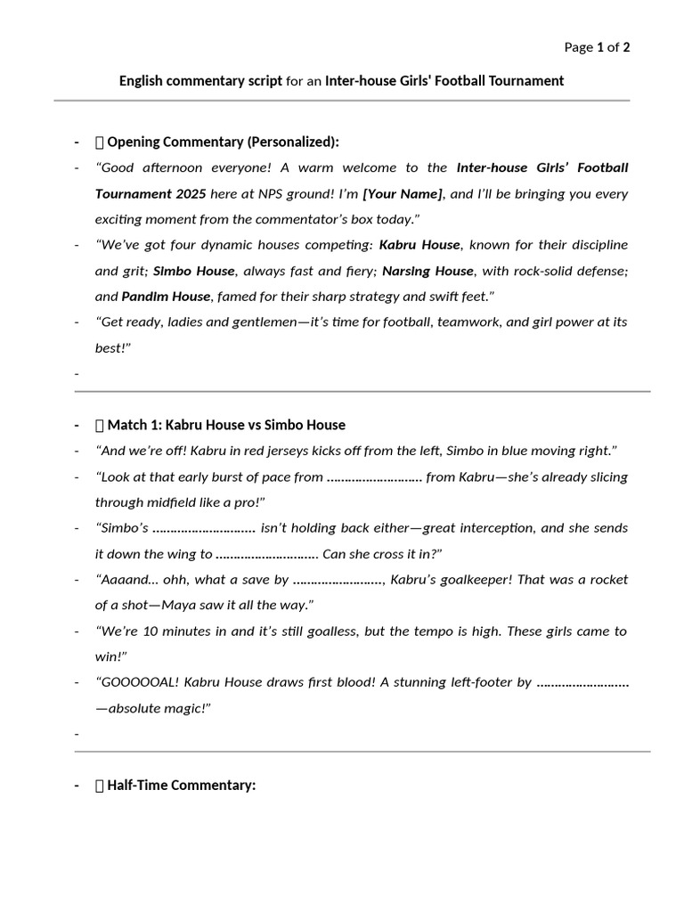 English Commentary Script For An Inter | PDF | Association Football Clubs | Premier League Clubs