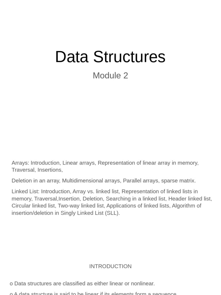 DS Module 2 University of Calicut Data Structure, B, SC Computer Science Arrays Structures ...