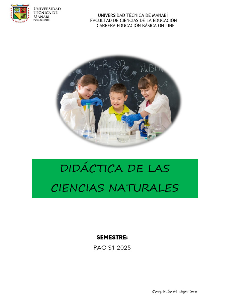 Unidad 1 Compendio CCNN | PDF | Enseñando | Plan de estudios