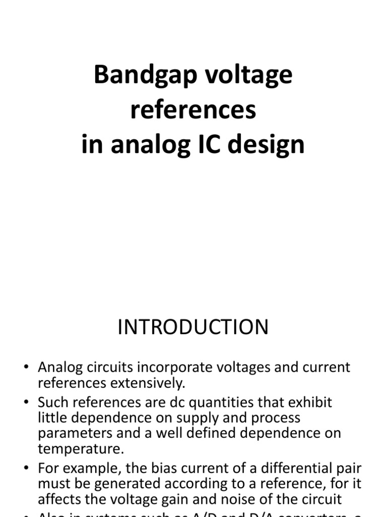 Bandgap References | PDF