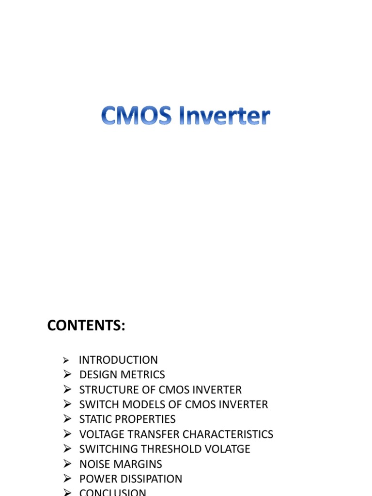 Cmos Inv | PDF | Cmos | Mosfet