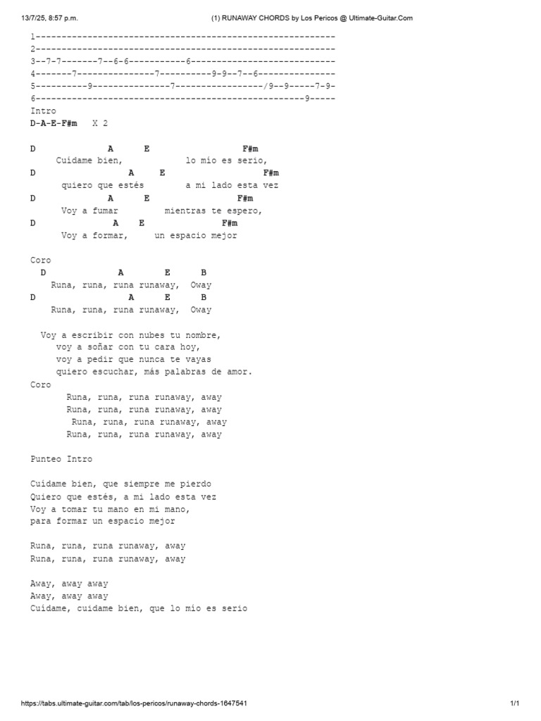 Runaway Chords | PDF