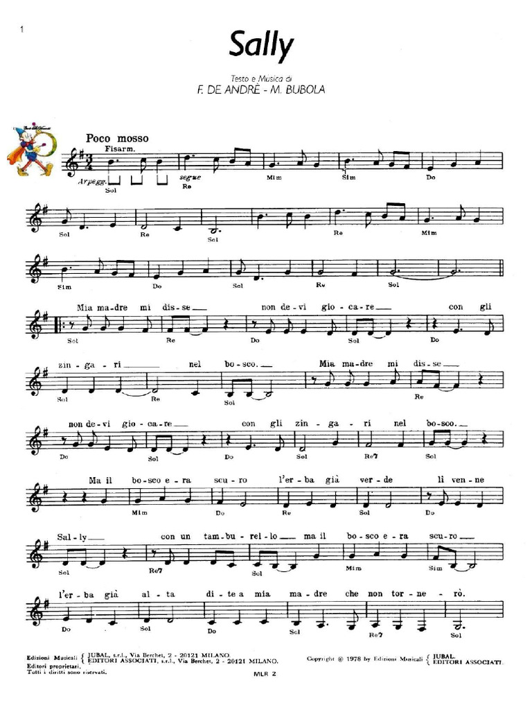 Fabrizio De André - Sally | PDF
