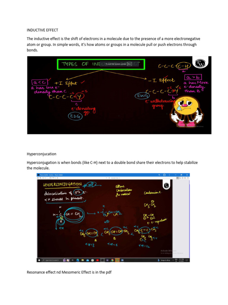 Inductive Effect | PDF
