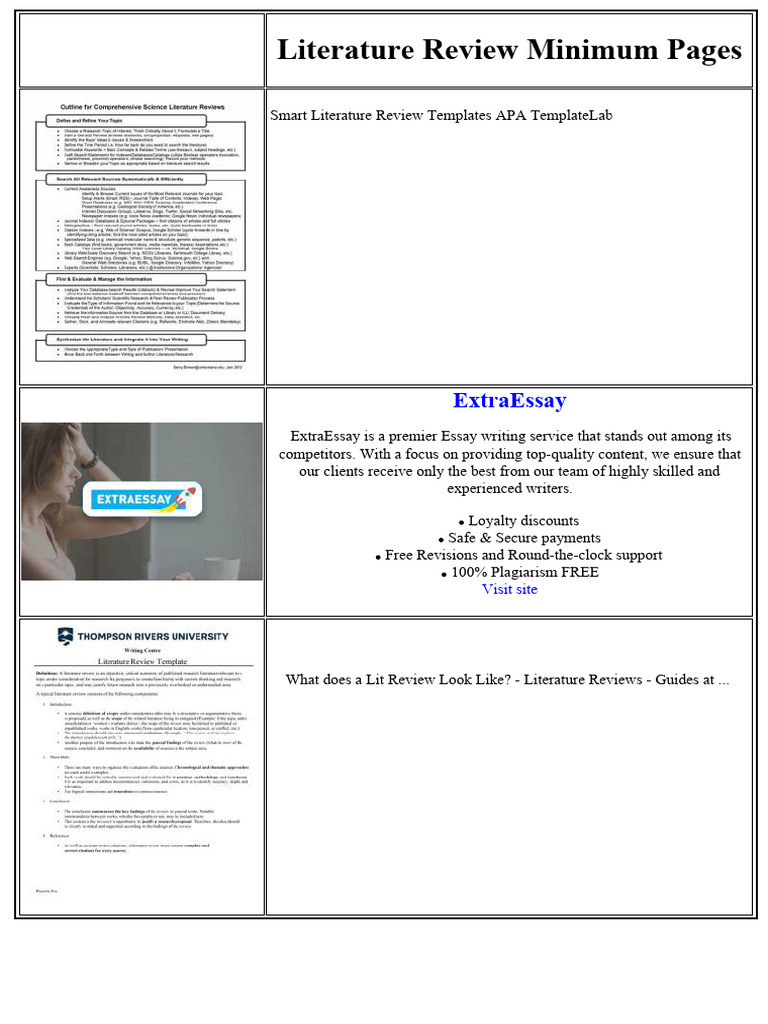 Literature Review Guide and Resources | PDF | Essays | Thesis