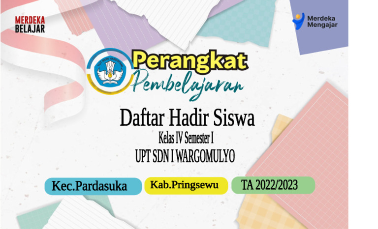 Cover Daftar Hadir Siswa | PDF