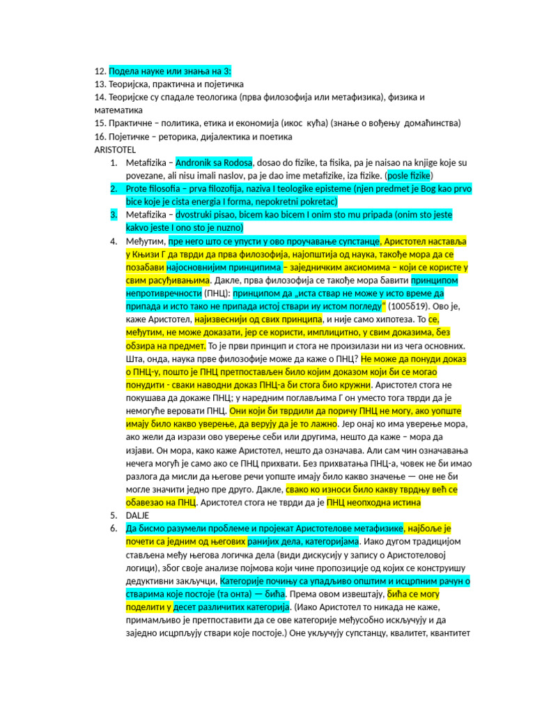 Aristotel Iz Sveske | PDF