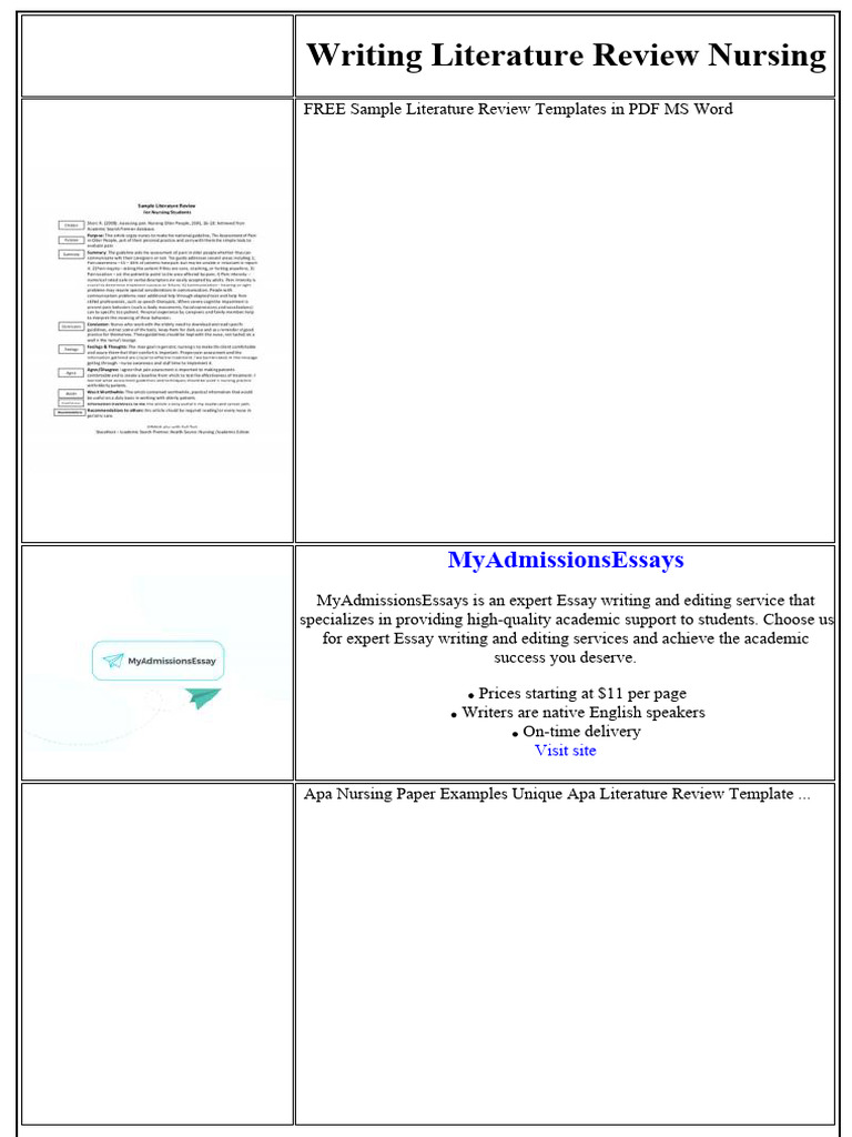 Writing Literature Review Nursing | PDF | Bipolar Disorder | Psychotherapy