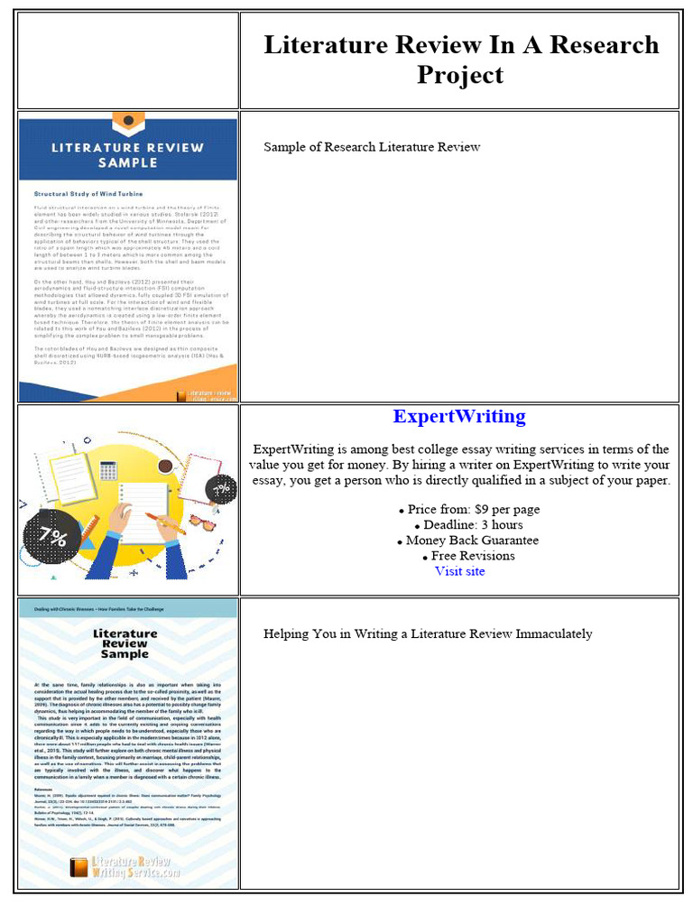 Literature Review in A Research Project | PDF | Apa Style | Essays