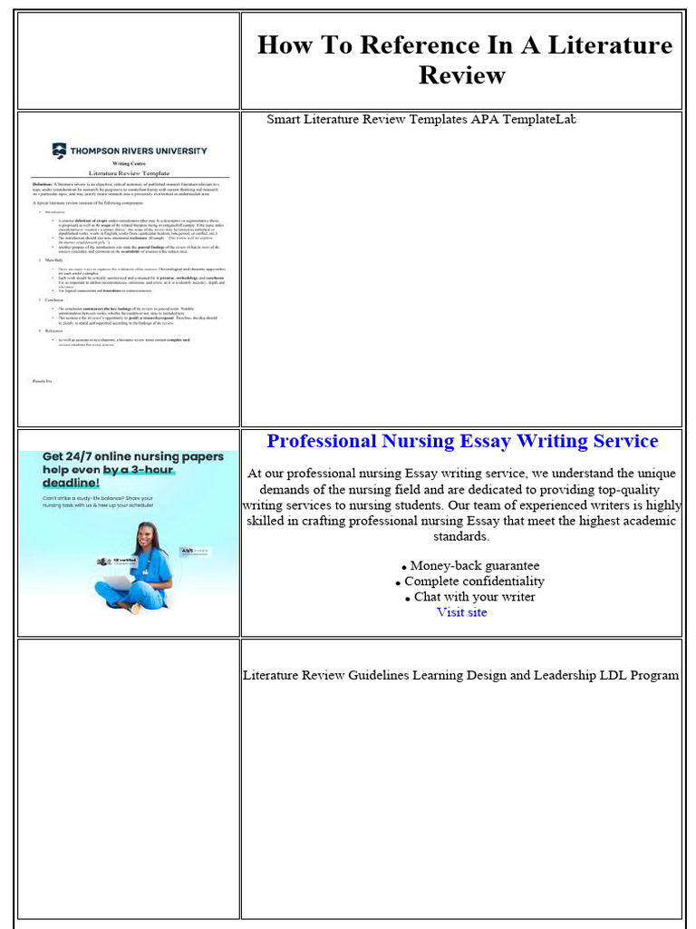 Literature Review Referencing Guide | PDF | Essays | Thesis