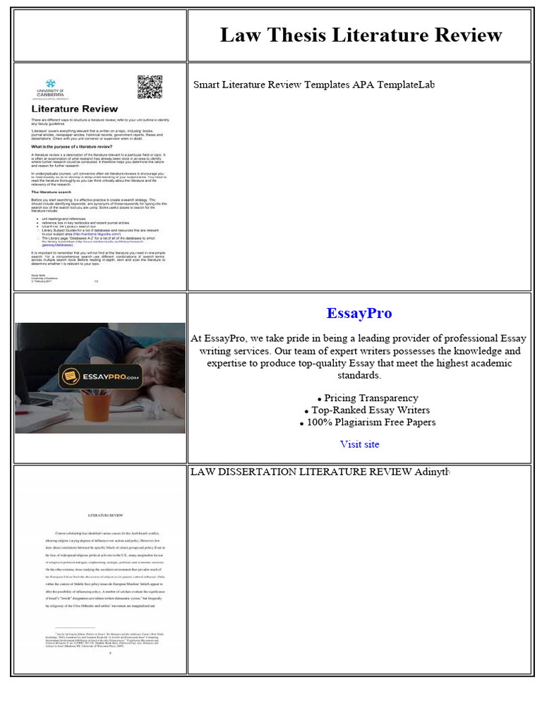 Law Thesis Literature Review Insights | PDF | Thesis | Essays