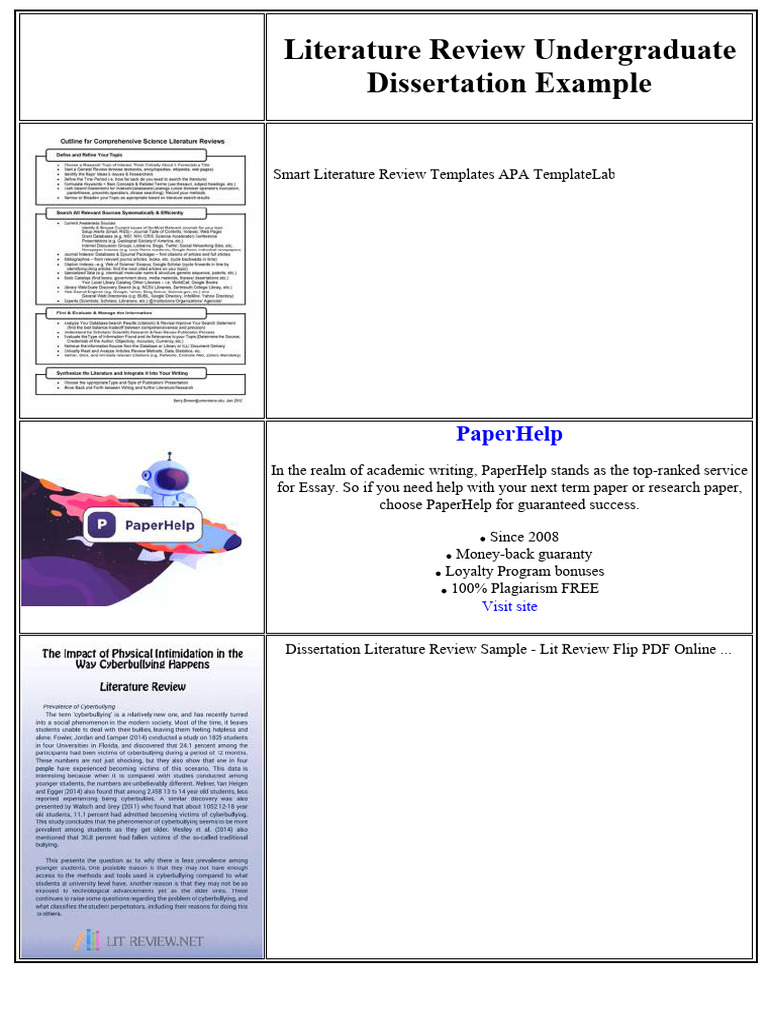 Undergraduate Dissertation Literature Review | PDF | Thesis | Essays