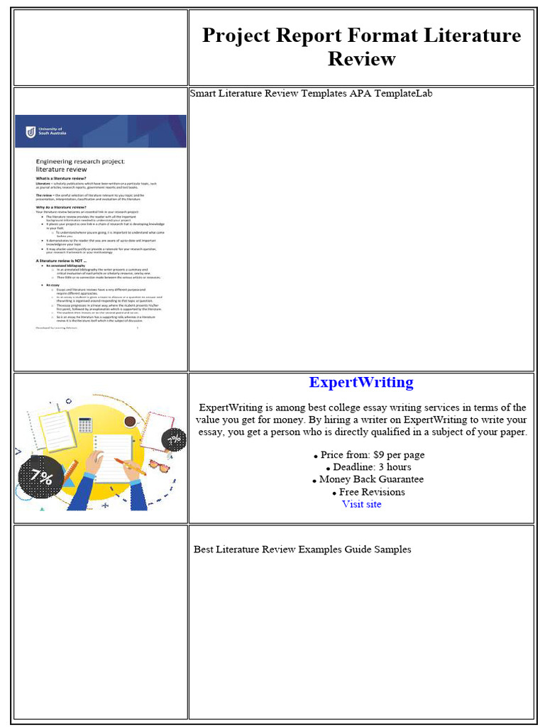 Literature Review Project Report Guide | PDF | Essays | Literature Review