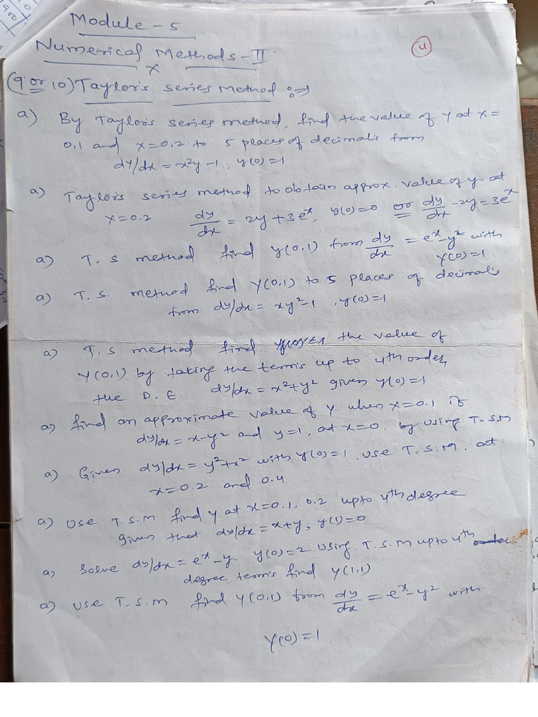 Mathematics Module 5 Question Bank | PDF