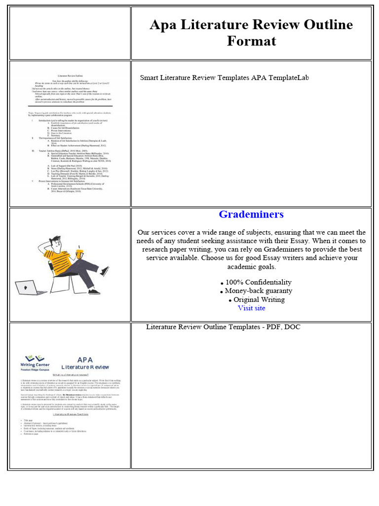 Apa Literature Review Outline Format | PDF | Taxes | Essays