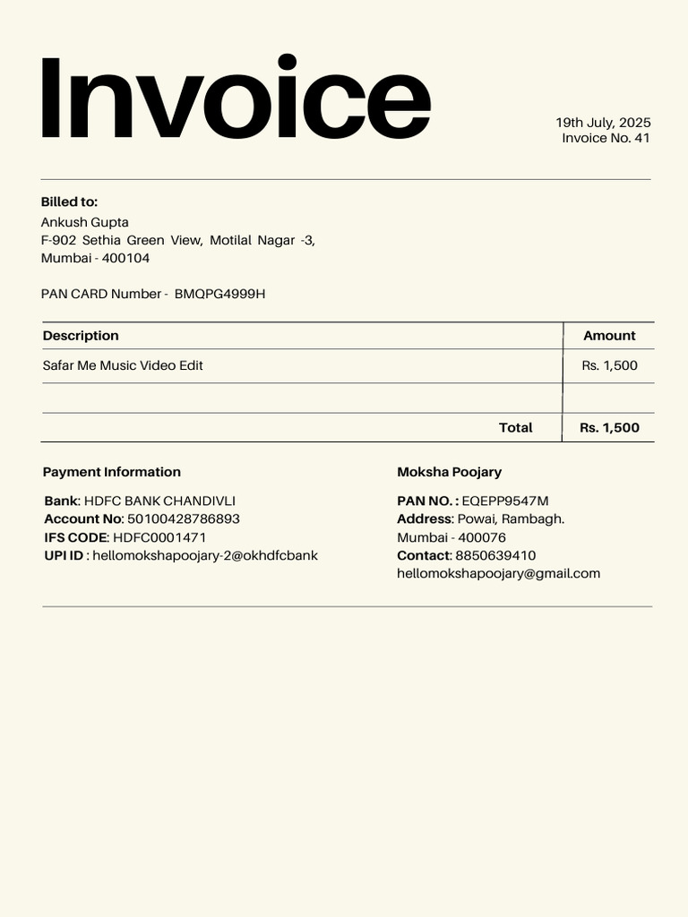 Invoice PDF | PDF