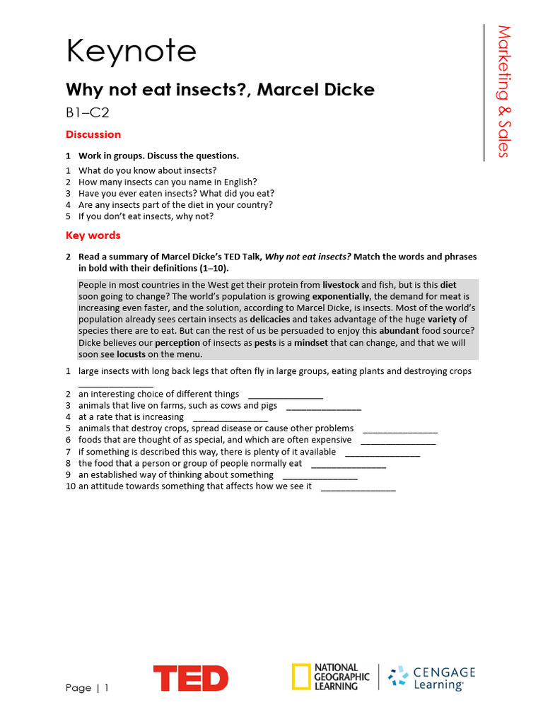 Why Not Eat Insects - Marketing | PDF | Meat | Insects