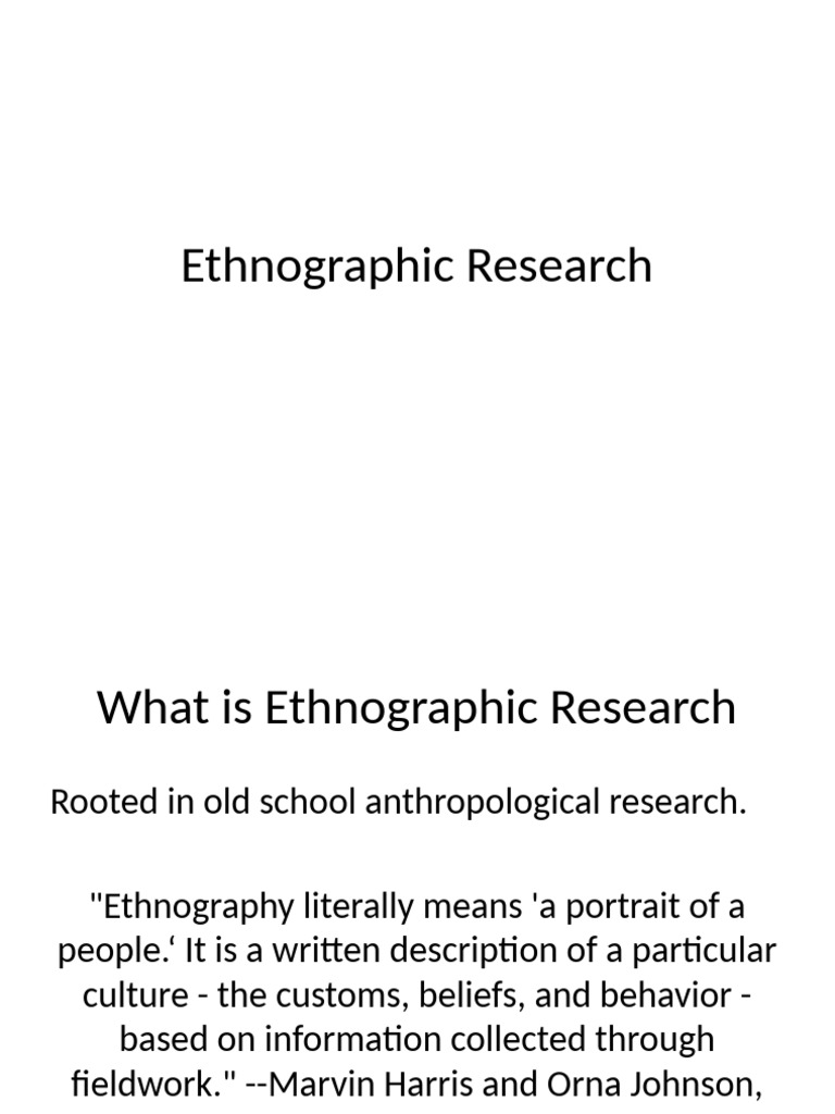 Understanding Macro-Ethnography | PDF | Ethnography | Behavioural Sciences