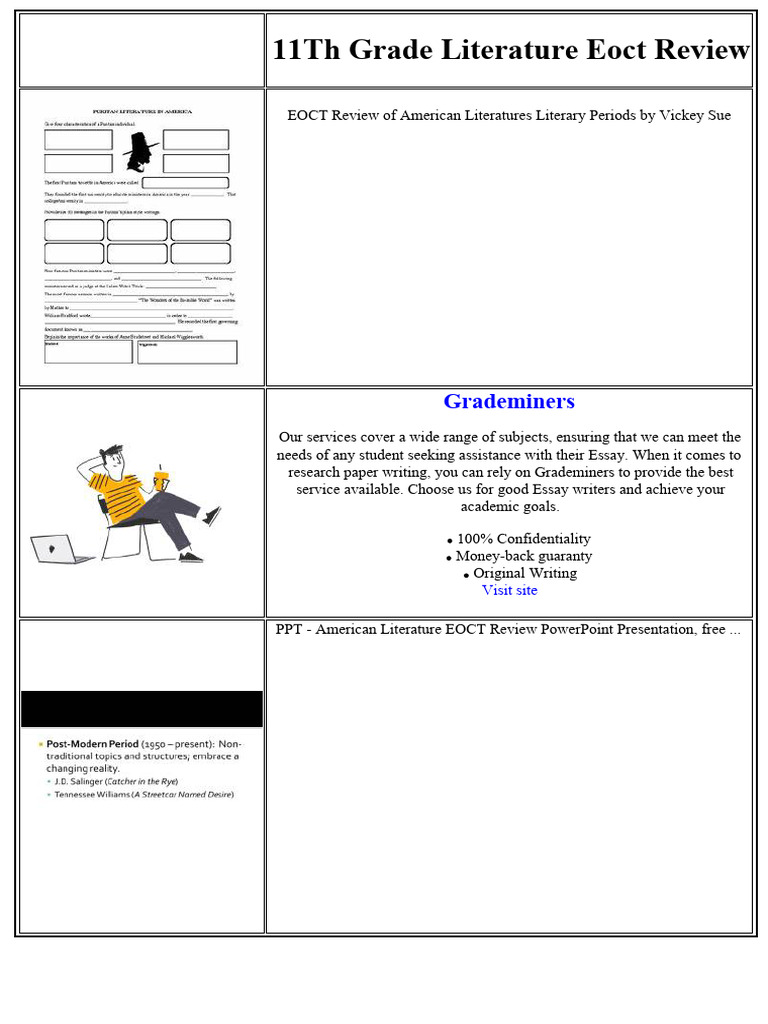 11th Grade Literature EOCT Review Guide | PDF | Insurance