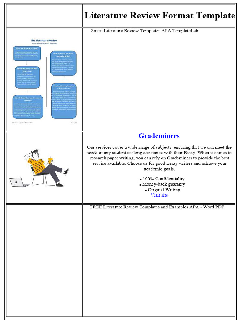 Literature Review Format Guide | PDF | Apa Style | Essays