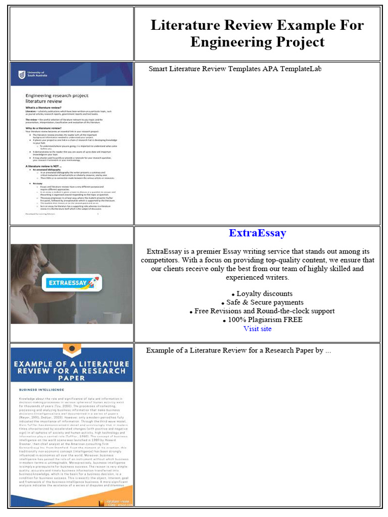 Literature Review Example For Engineering Project | PDF | Diabetes | Essays