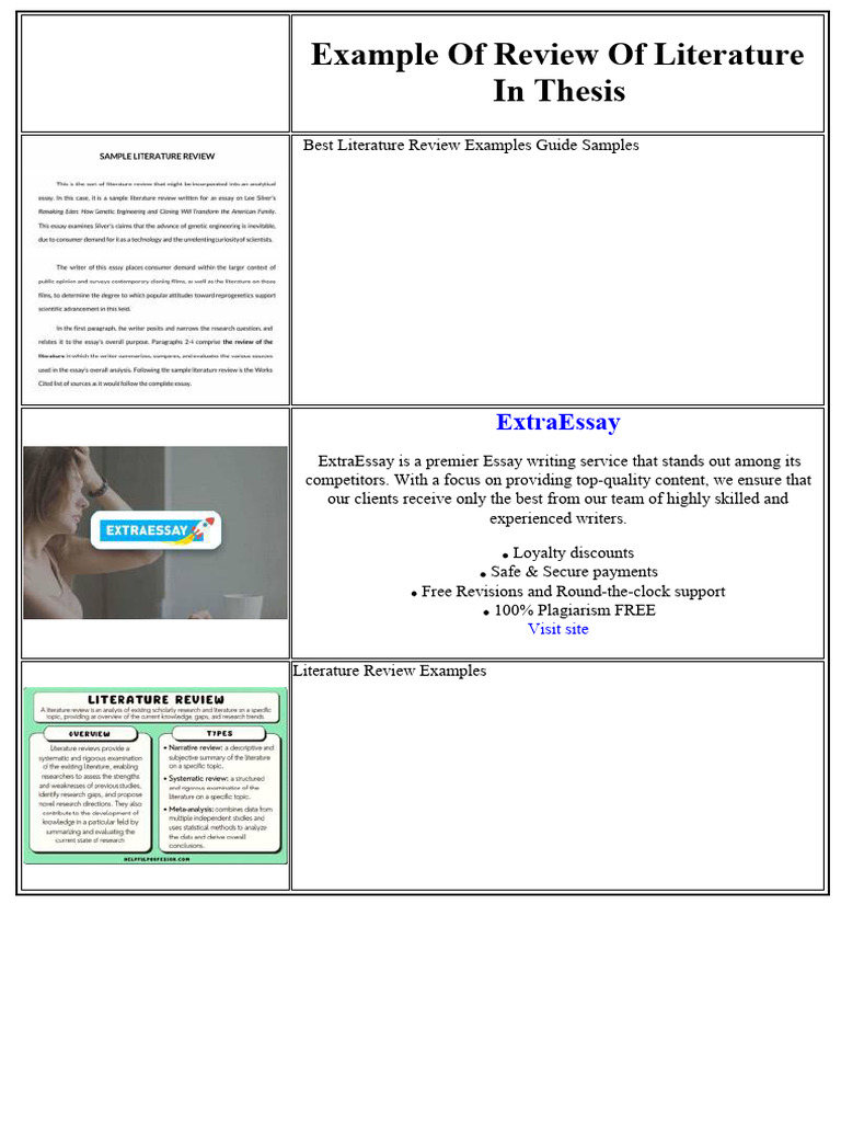 Literature Review Examples for Theses | PDF | Recruitment | Essays