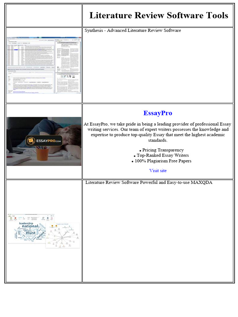 Best Literature Review Software Tools | PDF | Concrete | Taxes