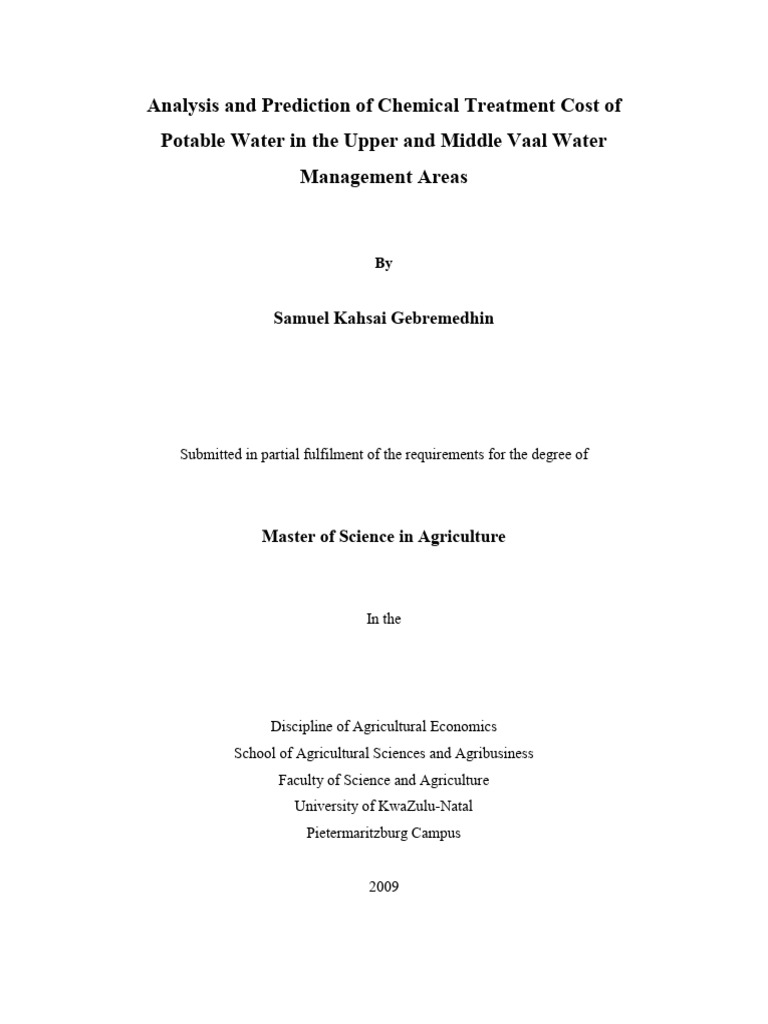 Gebremedhin SK 2009 | PDF | Eutrophication | Linear Regression