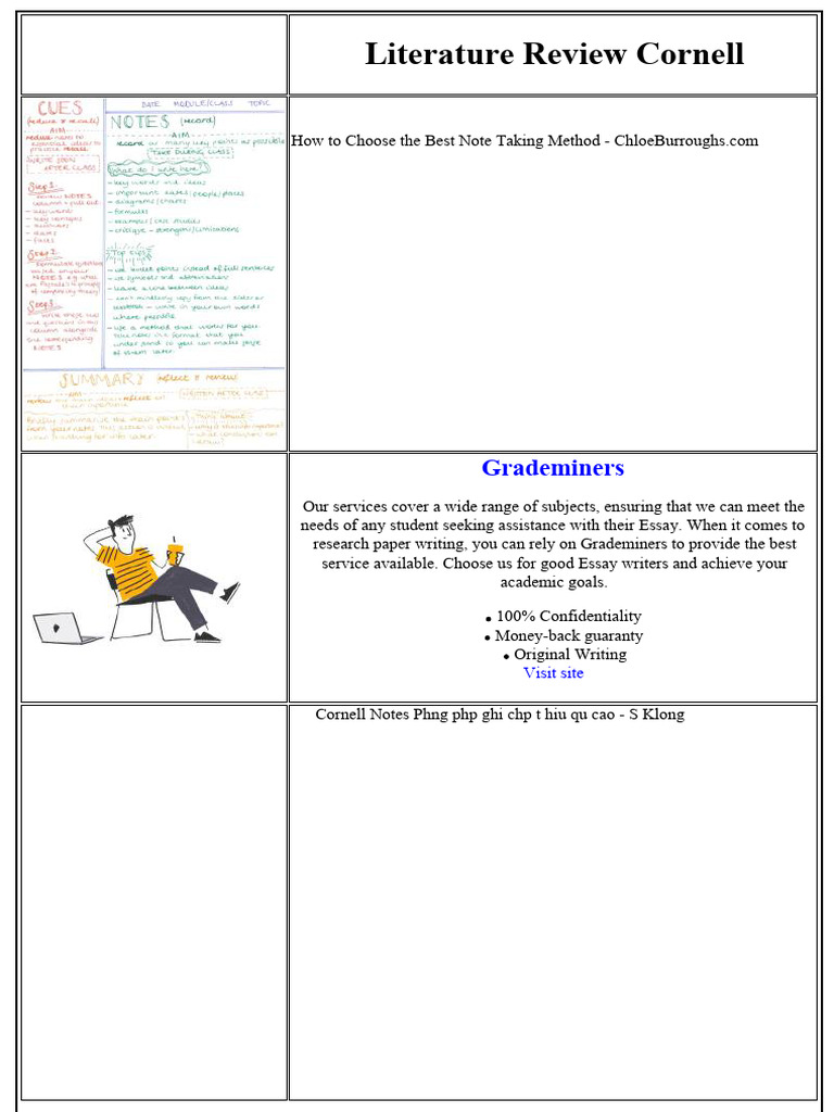 Literature Review Cornell | PDF | Essays | Plagiarism