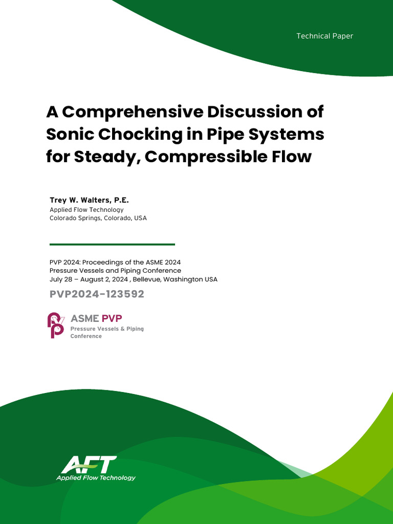 Sonic Choking in Pipe Systems | PDF | Gases | Fluid Dynamics