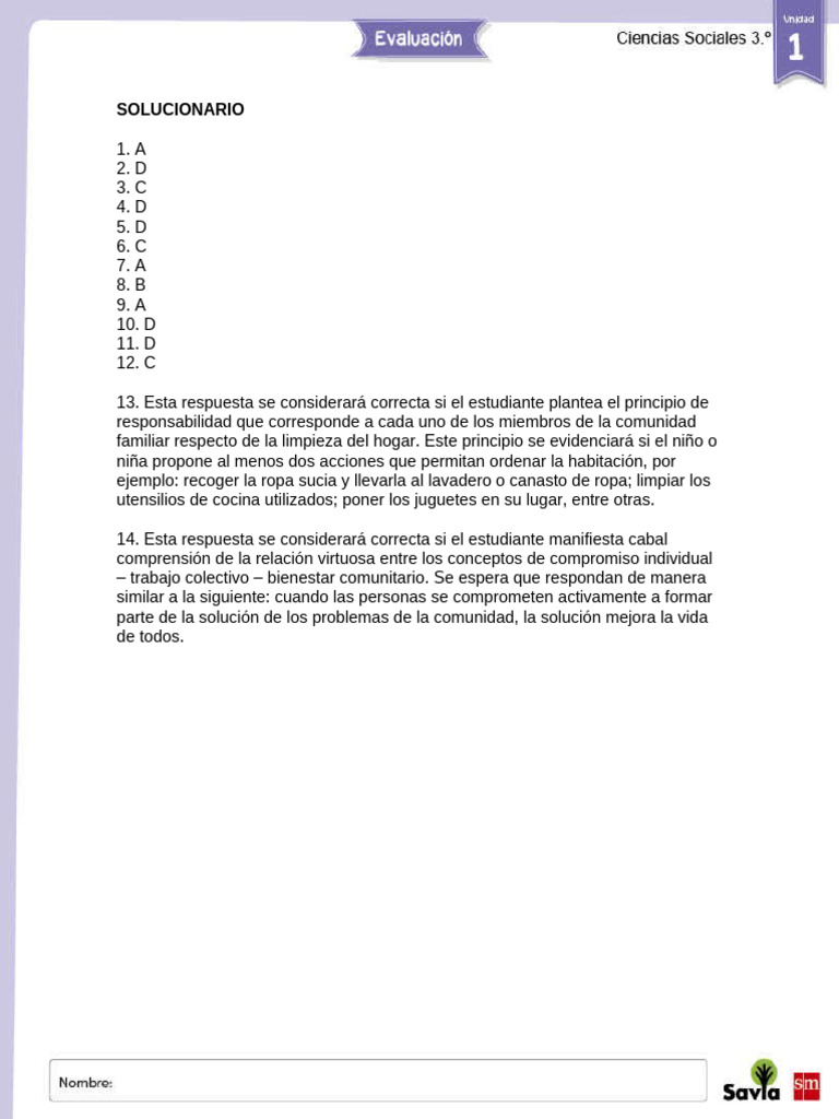 Solución Prueba 1 Ciencias | PDF