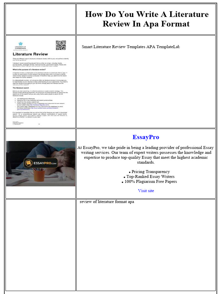 How Do You Write A Literature Review in Apa Format | PDF | Nike | Thesis