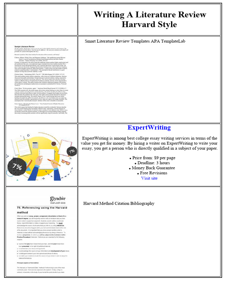 Harvard Style Literature Review Guide | PDF | Coral | Integral