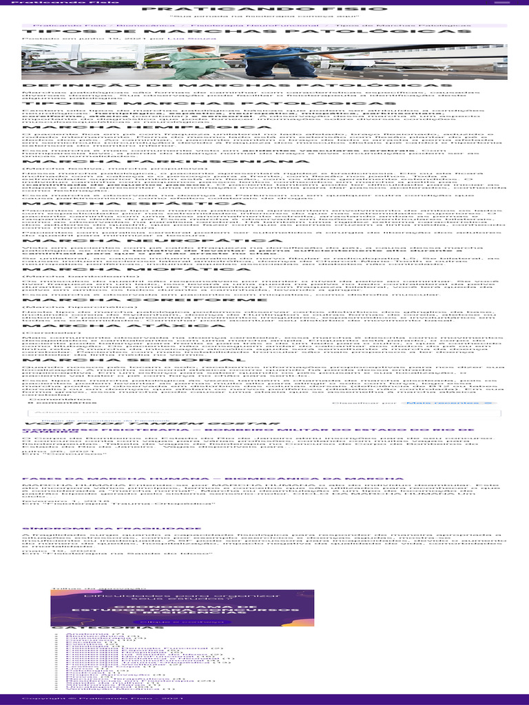Praticando Fisio Tipos de Marchas Patológicas | PDF | Fisioterapia ...