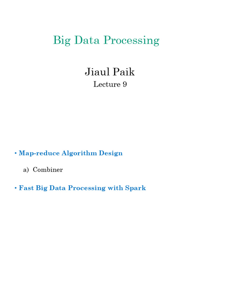 Big Data Processing with Spark RDDs | PDF | Apache Spark | Map Reduce