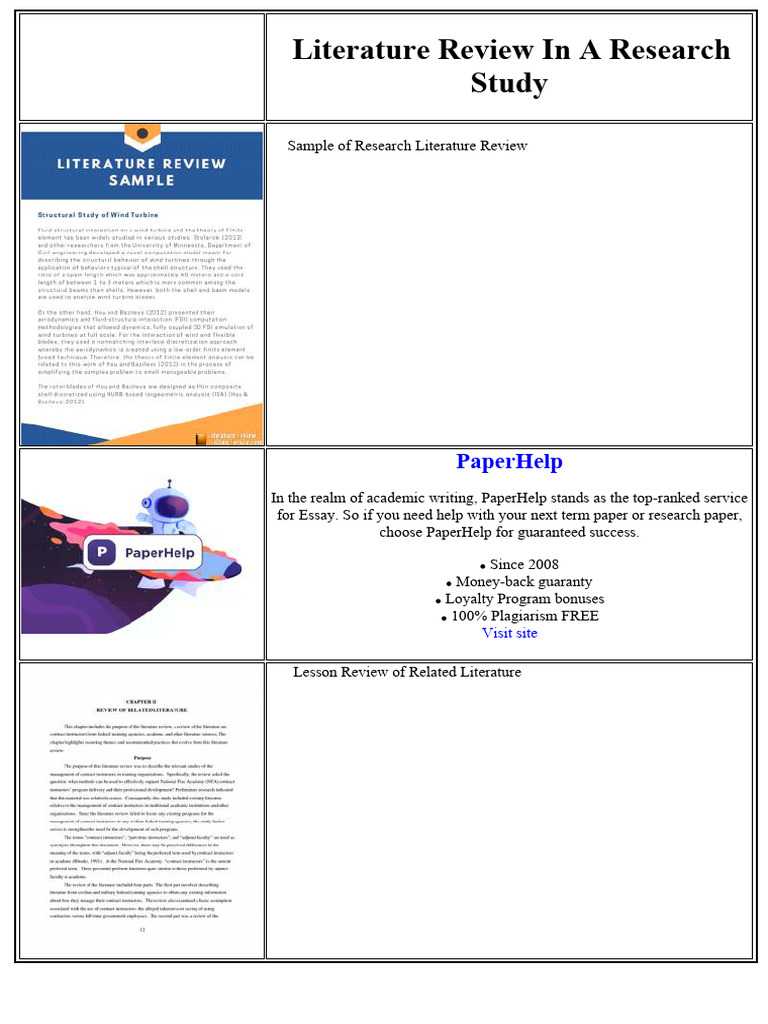 Literature Review in A Research Study | PDF | Methodology | Essays