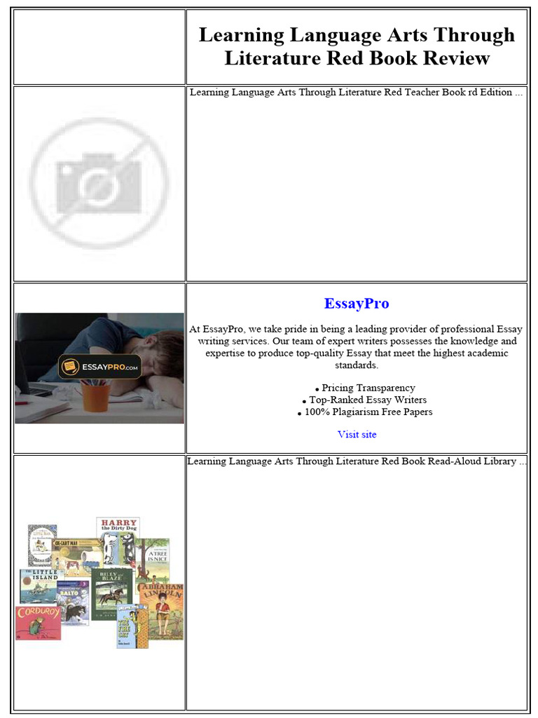 Language Arts Through Literature Review | PDF | Essays | Data