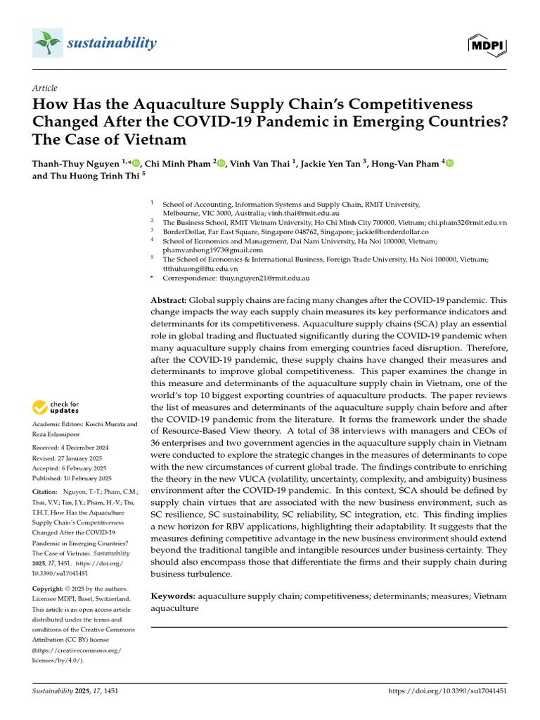 How Has The Aquaculture Supply Chains Competitive | PDF | Supply Chain ...