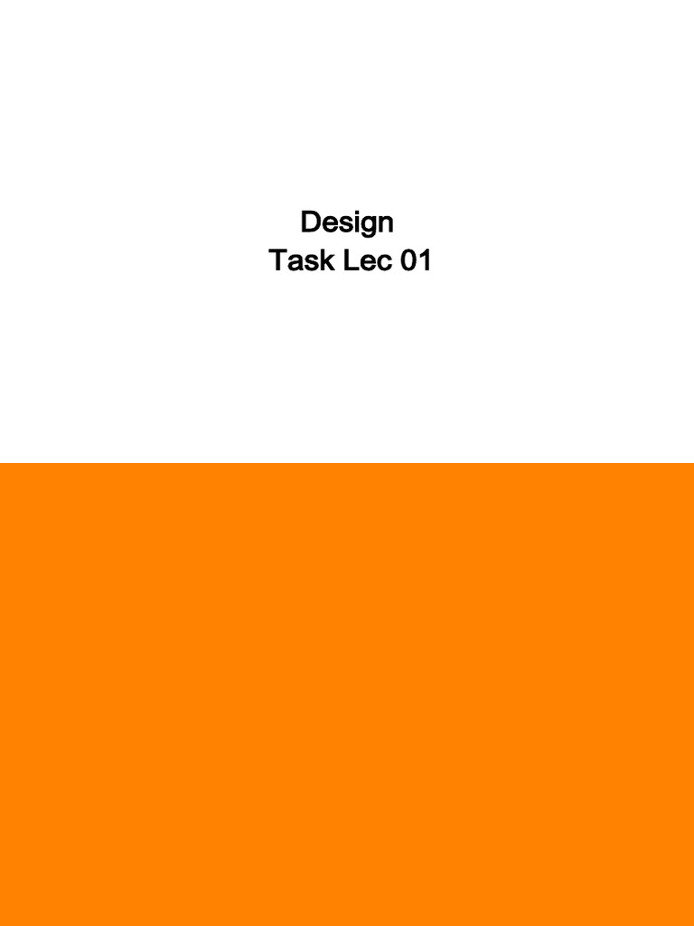 Design Task Lec 01 | PDF