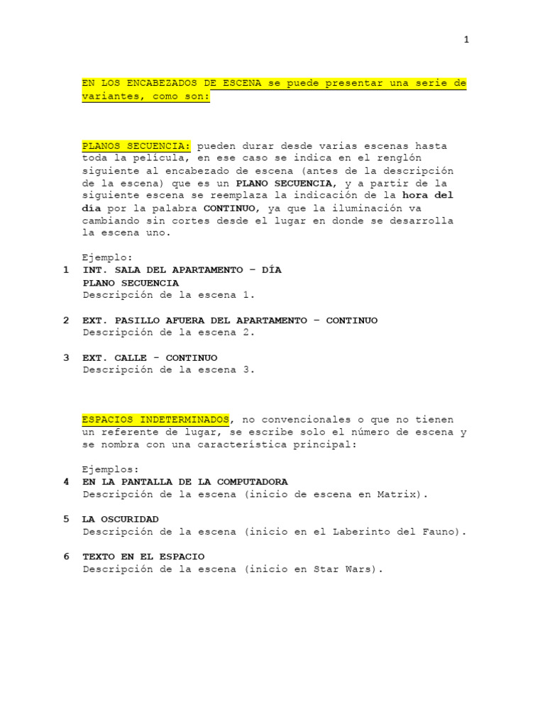 Formato Guion Literario | PDF | Guión