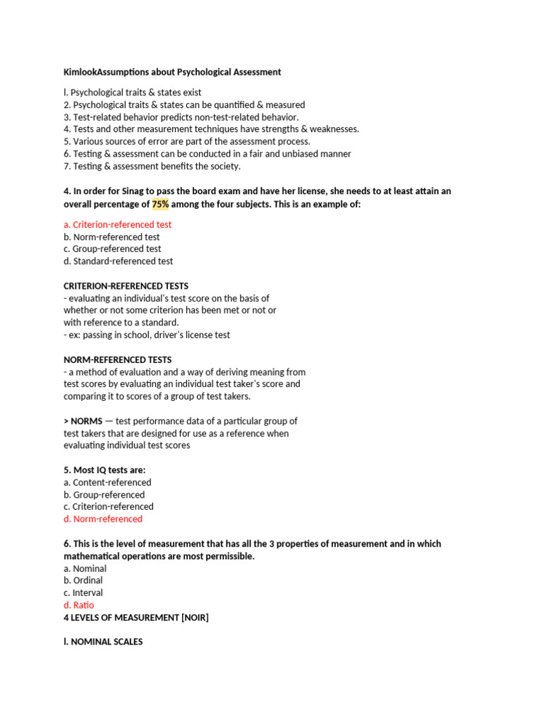 Psychometric Principles for Board Exam Success | PDF | Validity ...