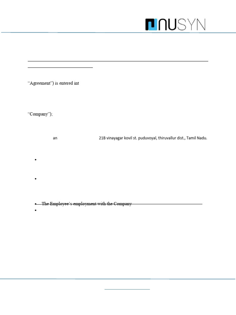 Nusyn Affirmation Agreement - Hariharan V | PDF | Non Disclosure Agreement | Legal Remedy