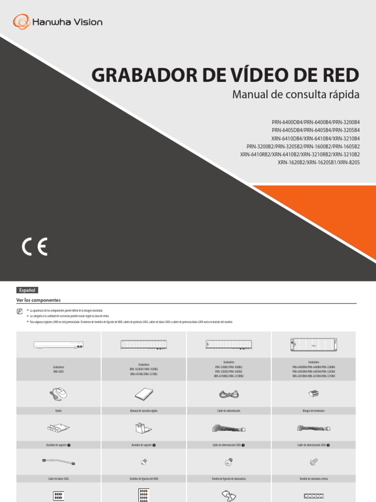 Guía Rápida Grabador 16 Canales XRN-1620B2-12TB | PDF | Residuos | Disco duro