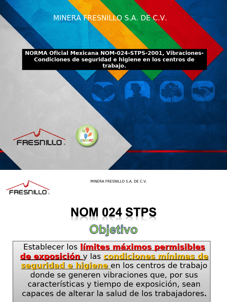 NORMA Oficial Mexicana NOM-024-STPS-2001, Vibraciones-Condiciones de ...