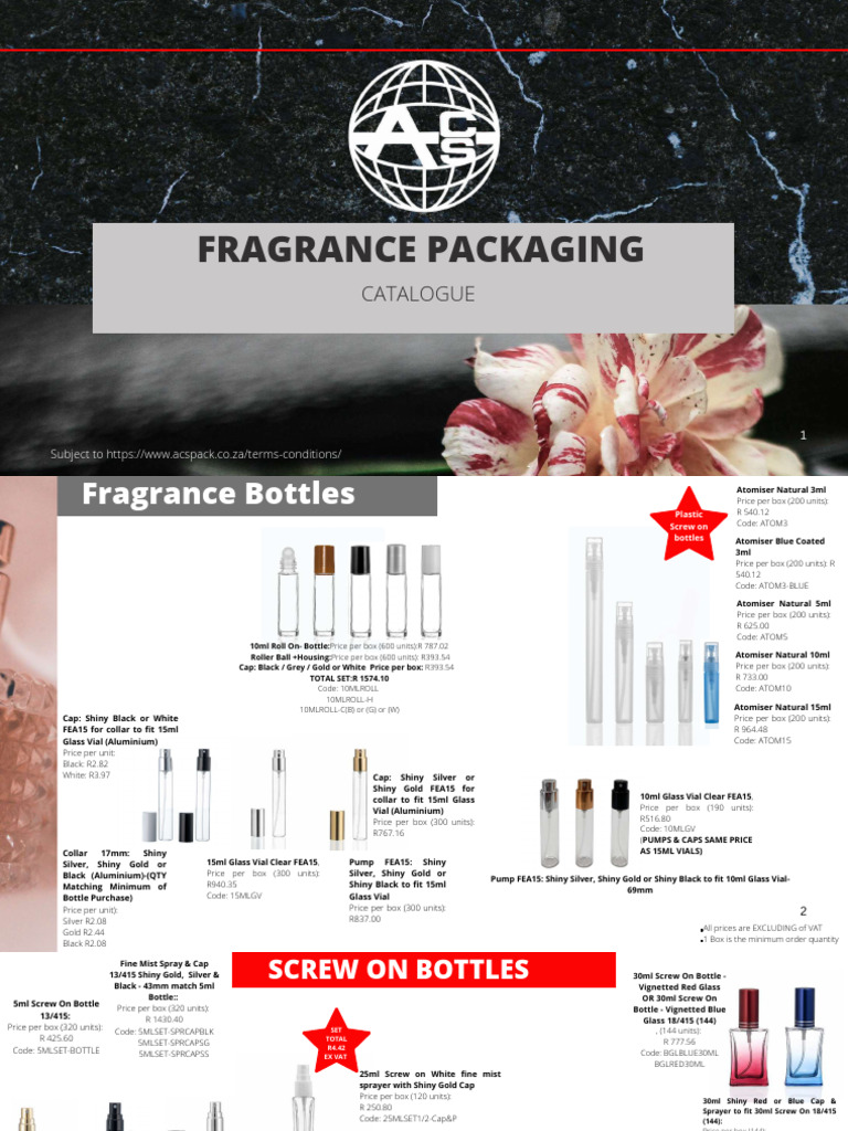 Fragrance Packaging Catalogue 2025 | PDF